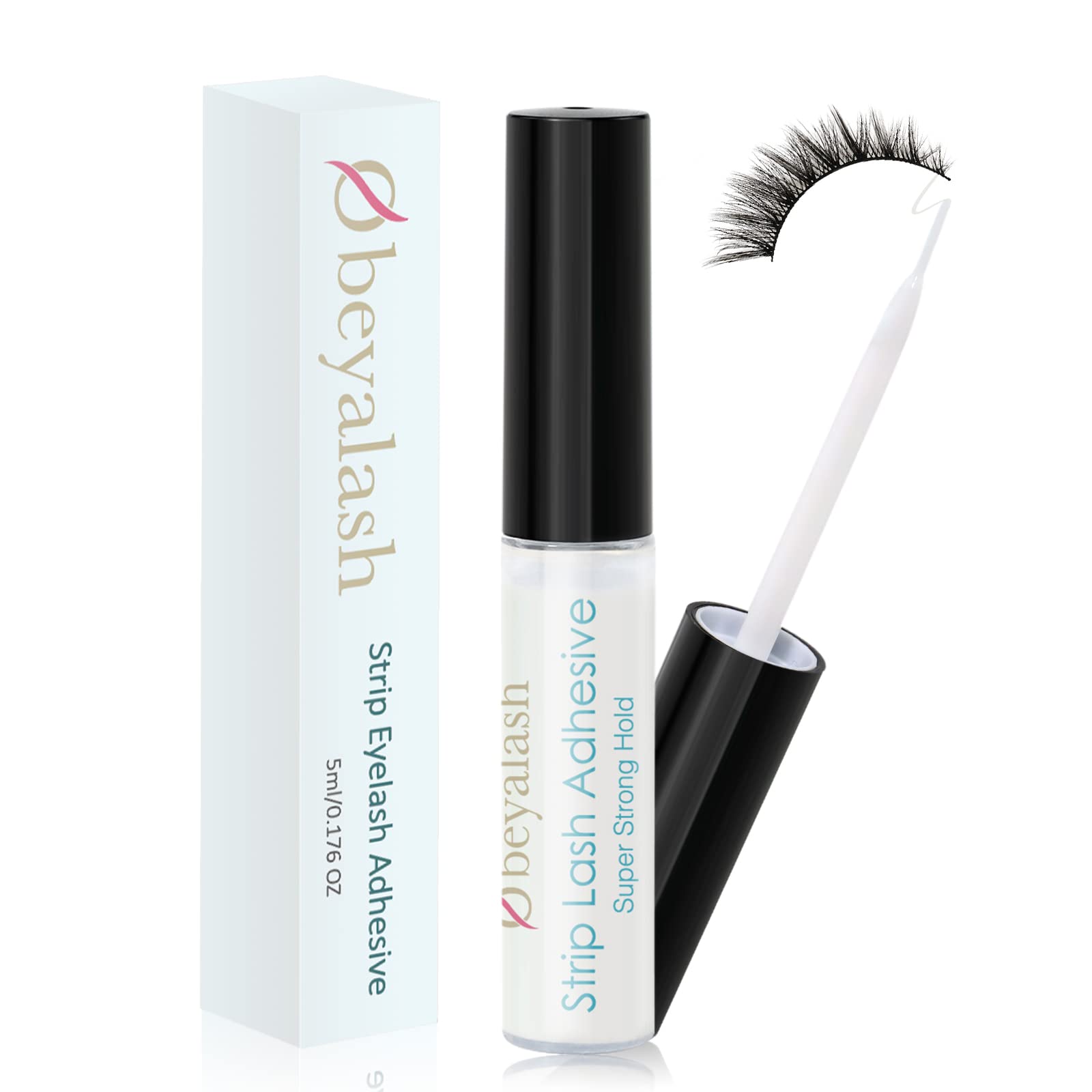 Lash Glue for False Lashes Eye Lash Glue False Eyelash Glue Lash Adhesive Strip Lash Adhesive Latex-Free Eyelash Adhesive White Lash Glue 5ml by Obeyalash