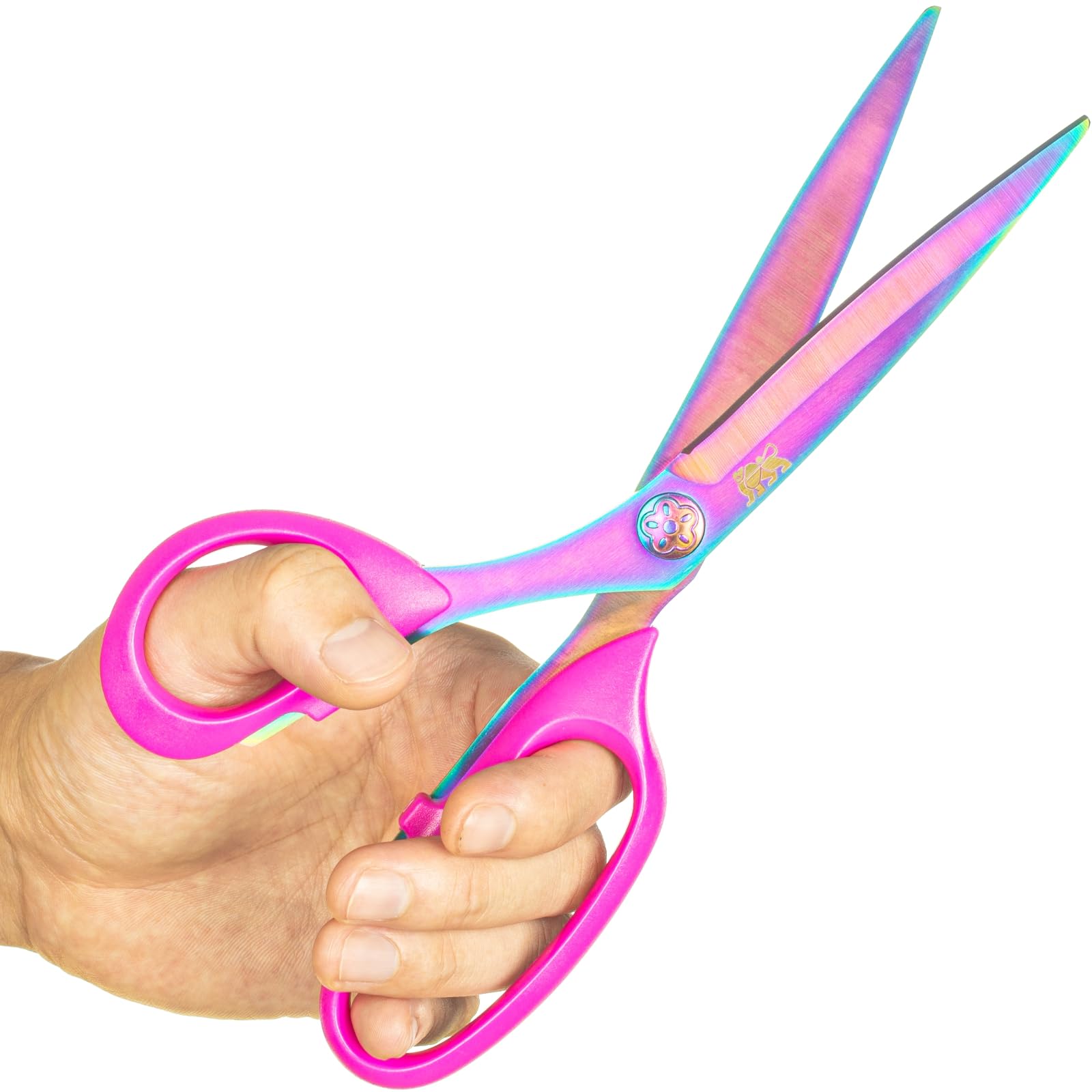 DIGNITY Left Handed Scissors Adults,Titanium Coating Forged Stainless Steel,Comfort Grip Shears,Super-sharp, for Office Home General Use Professional Crafting, 9.3 Inch