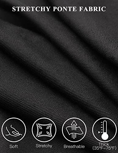 Tapata Women's Bootcut Dress Pants 28"/30"/32"/34" Work Pants with Pockets Stretchy Slacks Business Casual Pants Tall/Long/Petite/Regular, 30" Black, XL
