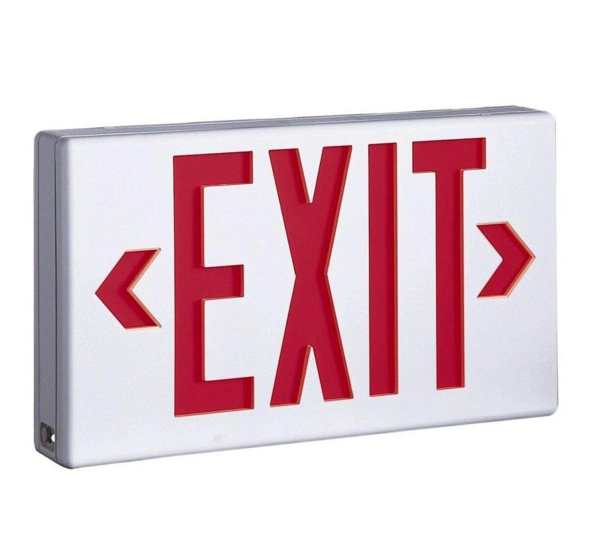 Sure-Lites LPX7 LED Exit, Red and Green Letter Lamping, Self-powered, 120/277 VAC, Dial Controls, Celling or Wall Mount