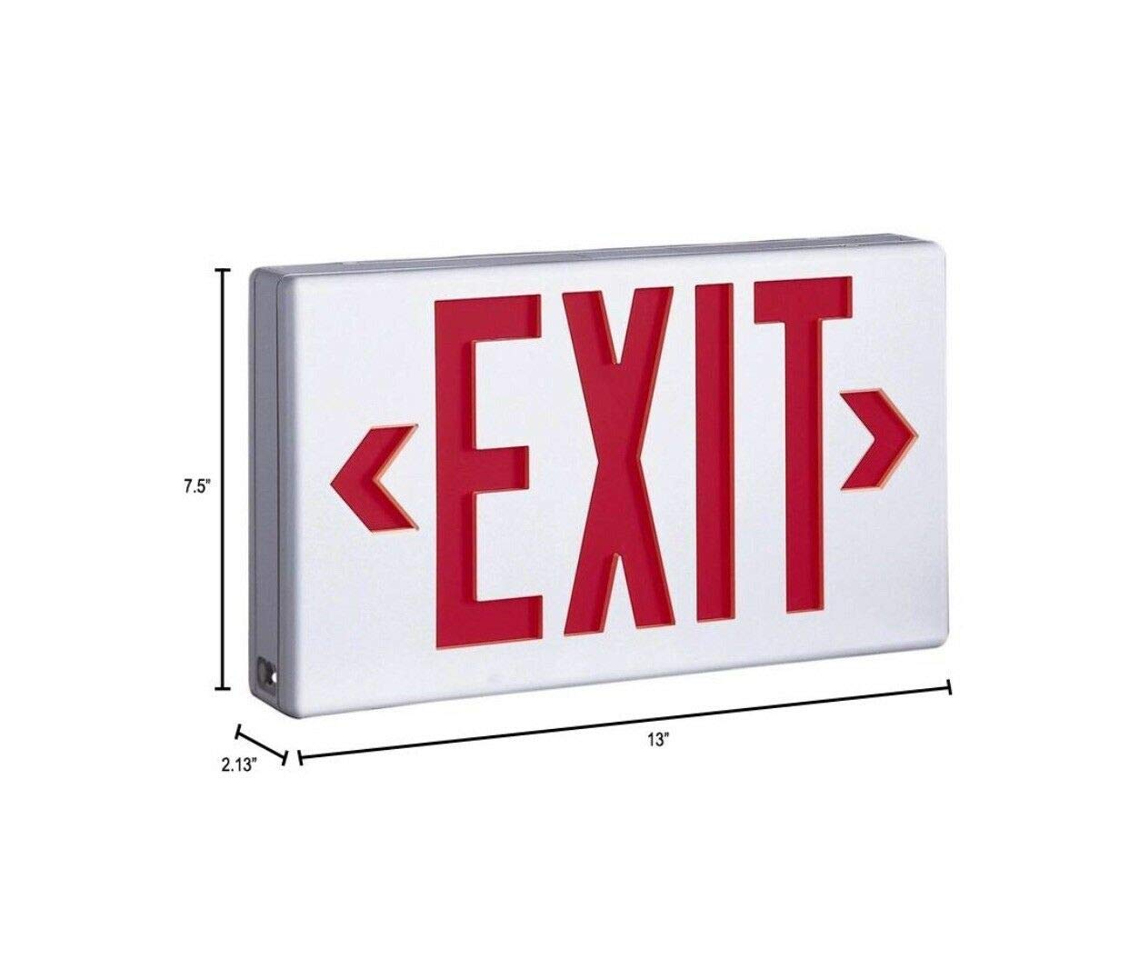 Sure-Lites LPX7 LED Exit, Red and Green Letter Lamping, Self-powered, 120/277 VAC, Dial Controls, Celling or Wall Mount