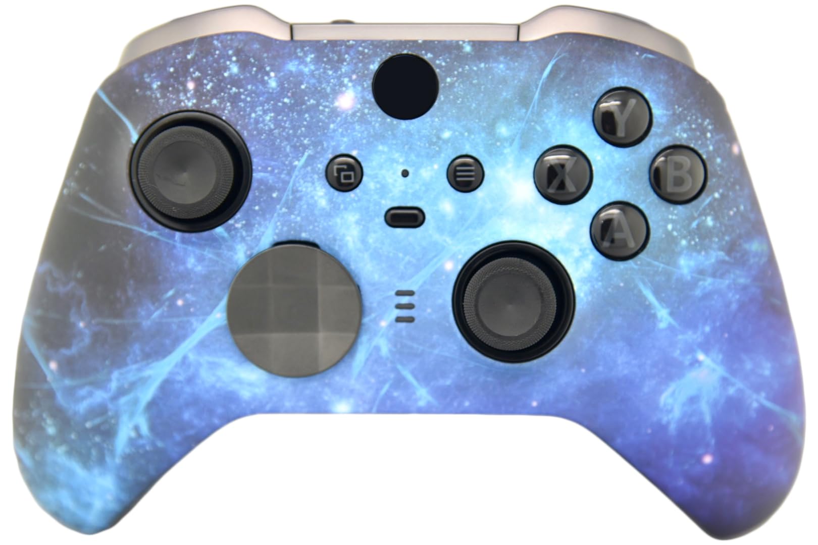 Elite Series 2 Custom Controller for Xbox One, Xbox Series X, and Xbox Series S (Blue & Black Fade W/Silver Splatter)