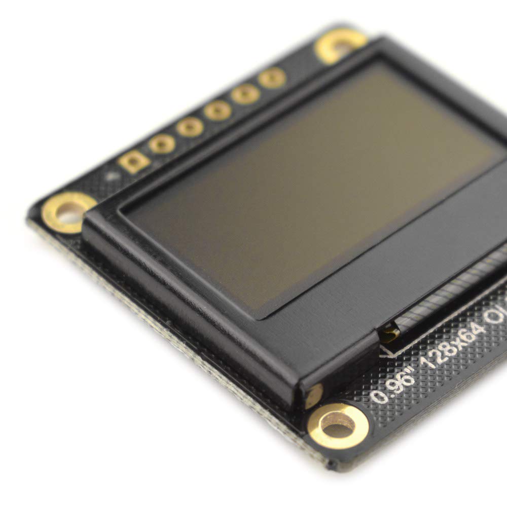 DFROBOT Monochrome 0.96" 128x64 I2C/SPI OLED Display Compatible with Arduino UNO, Leonardo, ESP32/ESP8266 and FireBettle-M0