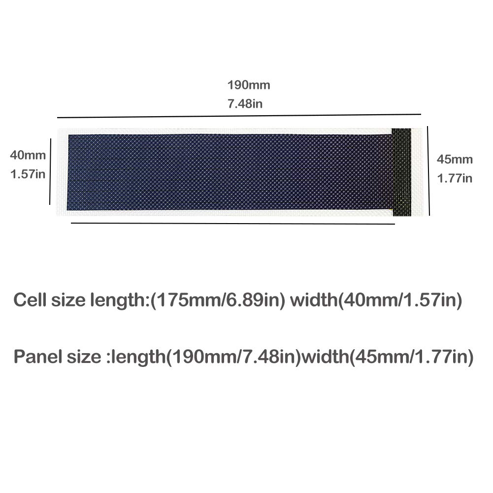 Flexible Solar Panel Solar Cell Small Thin Film Solar Panel DIY Solar Power Panel Science Experiments 0.5W/1.5V/360MA (Transparent)