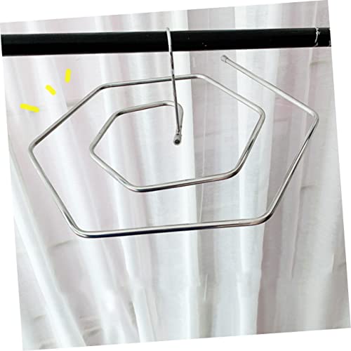 OKUMEYR Spiral Hanger Drying Rack for Clothes Baby Bottle Drying Rack Outdoor Round Tablecloth Bed Sheet Rack Spiral Hanger for Clothes Spiral Clothes Hanger Home Spiral Drying Rack Silver