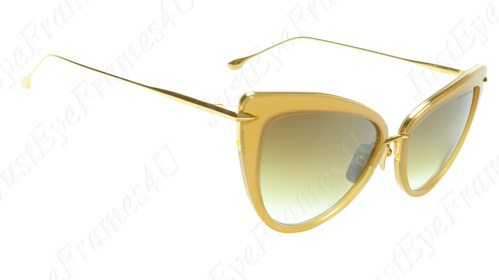 Dita Heartbreaker 22027-C-BRN-GLD-56-Z Sunglasses Light Brown Crystal-18K Gold 56mm