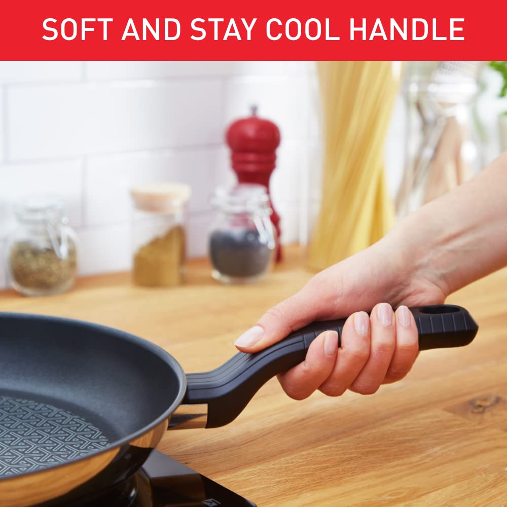 Tefal 30 cm Comfort Max, Induction Frying Pan, Stainless Steel, Non Stick