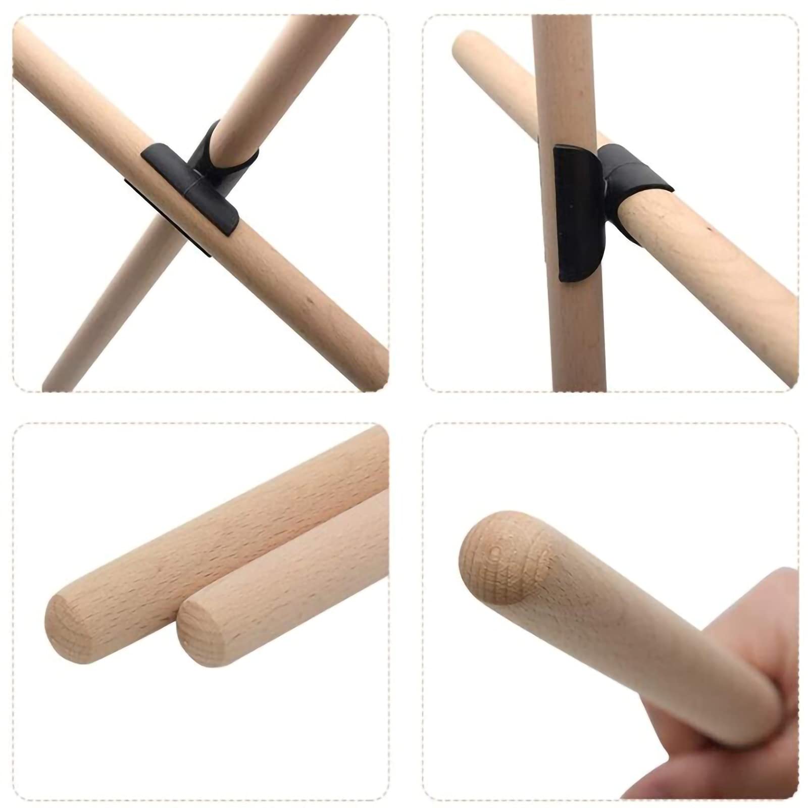 FCcassiel 32 inches 2 Yoga Stick Stretching Tools- kyphosis Correction, Open Shoulders and Open Back, Posture Correction Sticks with Buckle, Suitable for Family Women