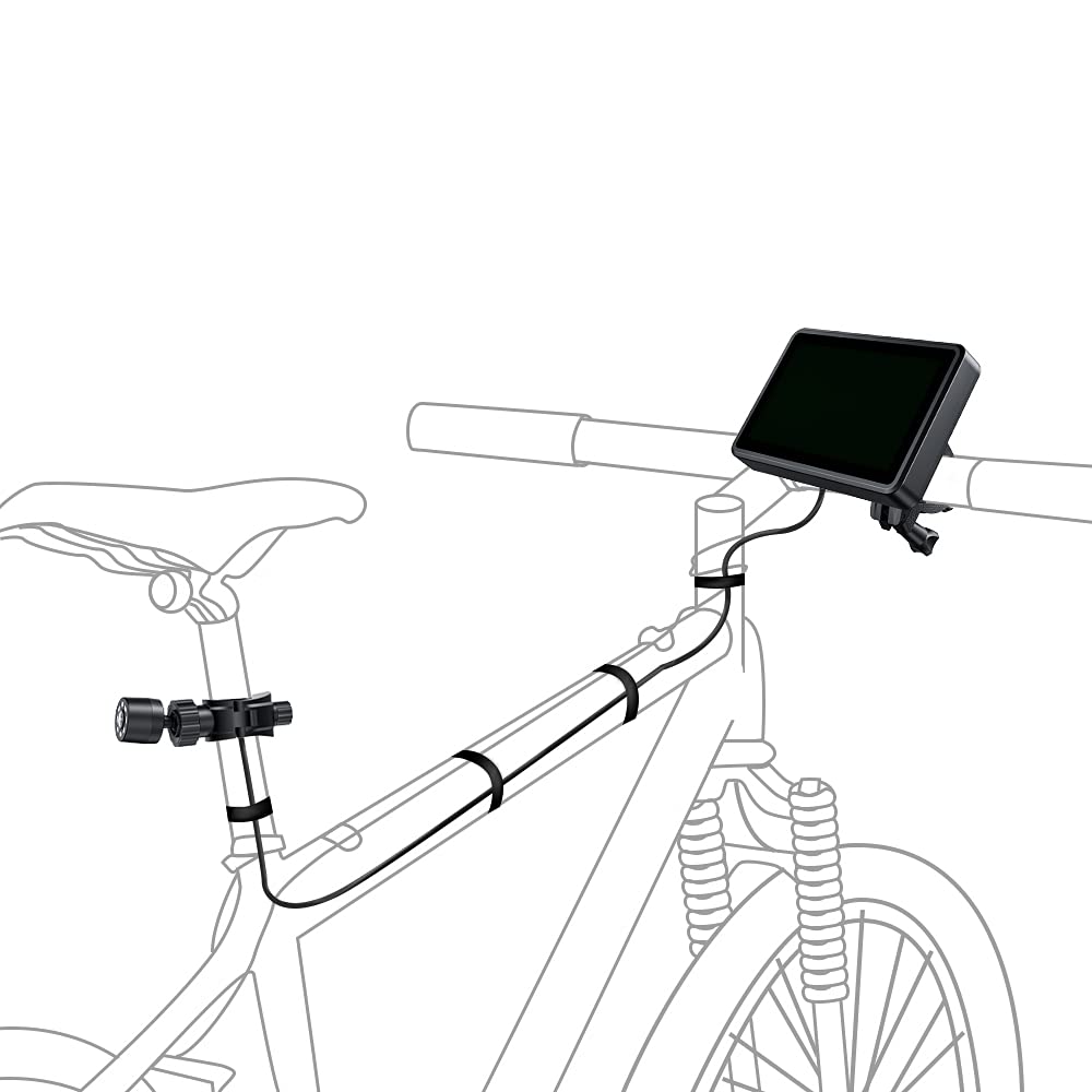 FEISIKE Handlebar Bike Mirror, Bicycle Rear View camera with 4.3'' HD Night Vision Function, 145° Wide Angle View, Adjustable Rotatable Bracket, Compatible with Bicycle, Mountain, Road Bike