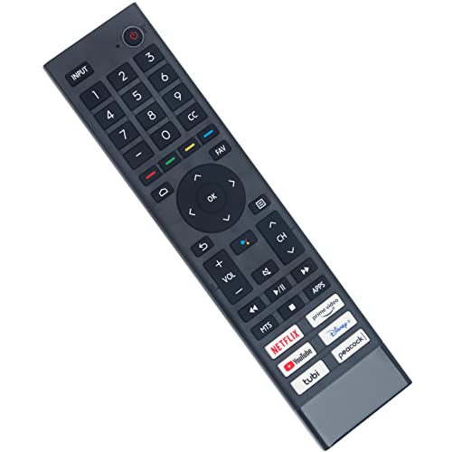 ERF3J80H Voice Replacement Remote Control Applicable for Hisense 4K UHD Android Smart TV 55U6G 65A6G 55A6G 70A6G 43A6G 75U6G 50A6G 60A6G 75A6G 58A6G 80A6G 50U6G 65U6G 55U68G 65U68G 75U68G 55U8G 65U8G