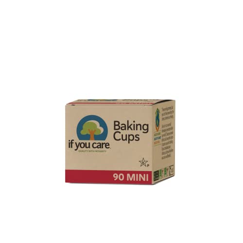 If You Care Unbleached Cupcake Liner Baking Cups - 24 Pack of 90-Count Boxes – Mini Size - Made of Silicone Coated, Greaseproof Parchment Paper, Compostable Muffin Holders