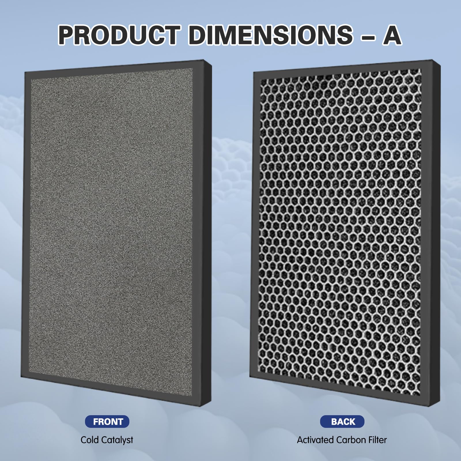 HSP001 Replacement Filter Set Compatible with HATHASPACE HSP001 Smart Air Cleaner Purifier, 4-in-2 HEPA Pre-Filter, H13 True HEPA, Cold Catalyst and Activated Carbon Filter