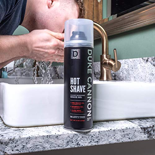 Duke Cannon Supply Co. Hot Shave Clear Warming Shave Gel, 8 oz.