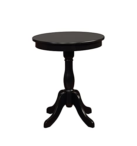 Powell Furniture Round Table, Black, 18"L x 18"W x 22"H