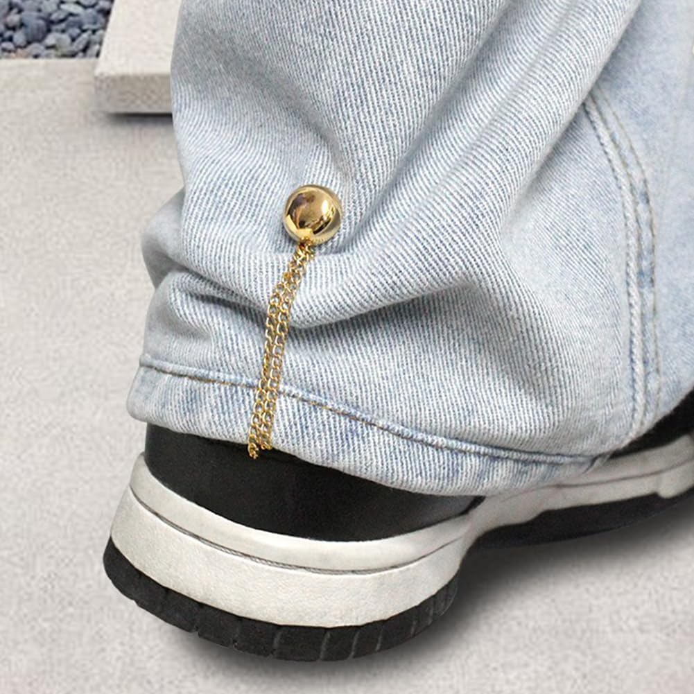 Multi-Function Magnetic Clothing Clips, 4 Pack Powerful Hijab Magnets with Chain, Magnetic Clothing Shawl Clips Clothing Accessories, Women Clothes Hijab Pins Decorate
