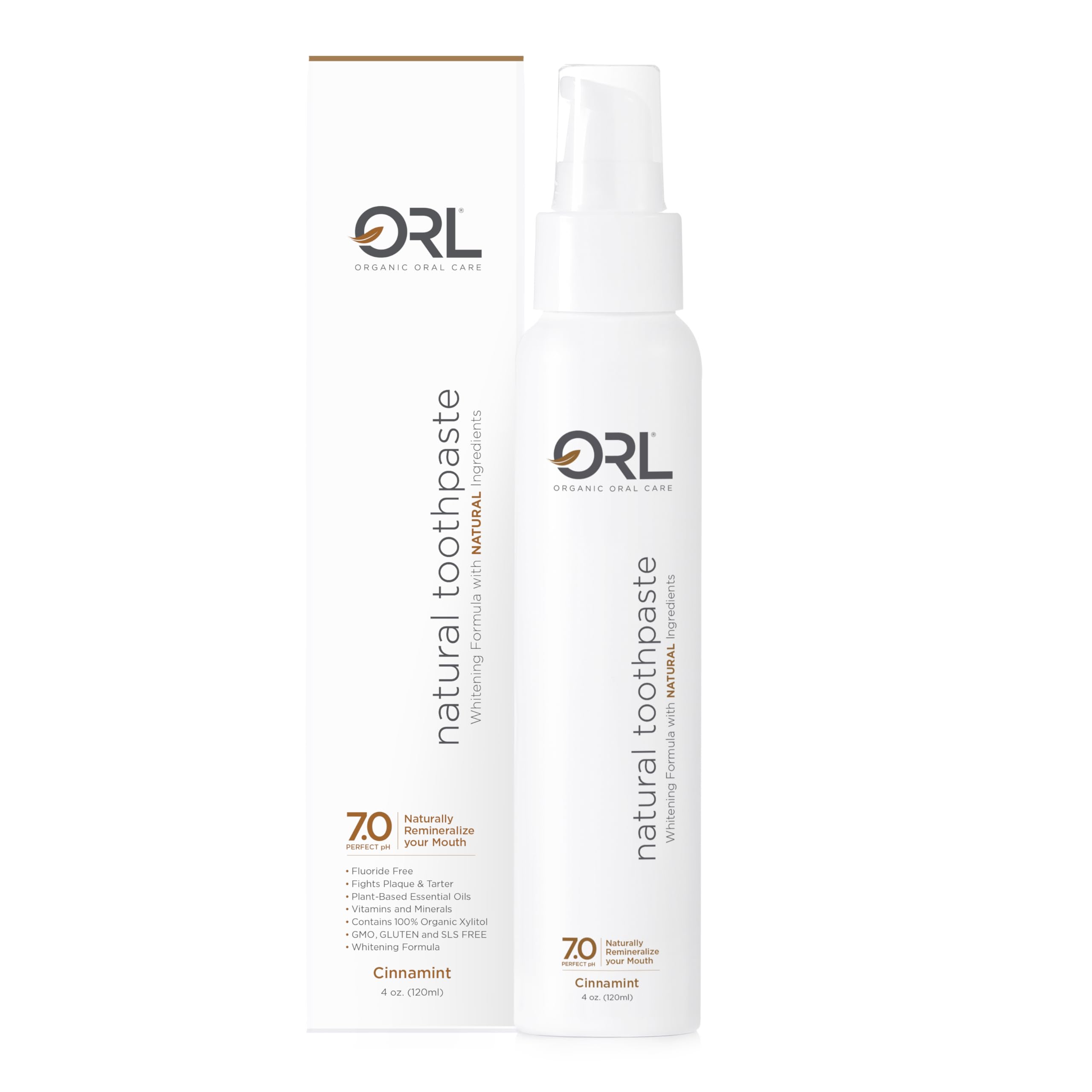ORL Natural & Organic Toothpaste – Uniquely Formulated to Clean Your Mouth, Helps to Restore Your Mouth’s Natural Perfect pH - Fresh Mint