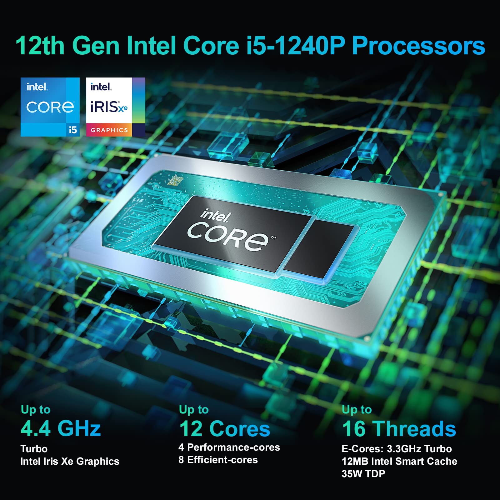 Intel NUC 12 Pro Wall Street Canyon NUC12WSHi5 Mini PC, 12TH GEN Intel Core i5-1240P, 12-Cores, 12MB Intel Smart Cache, Upto 4.4 GHz Turbo, 28W Intel Iris Xe Graphics, 16GB RAM, 512GB SSD, Win 11 Pro