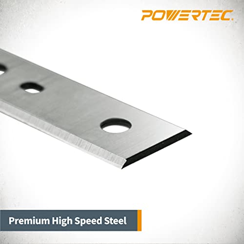 POWERTEC 12801 12-1/2 Inch Planer Blades for DeWalt DW734 Planer, Replacement Woodworking Planer Knives for DW7342, Set of 3