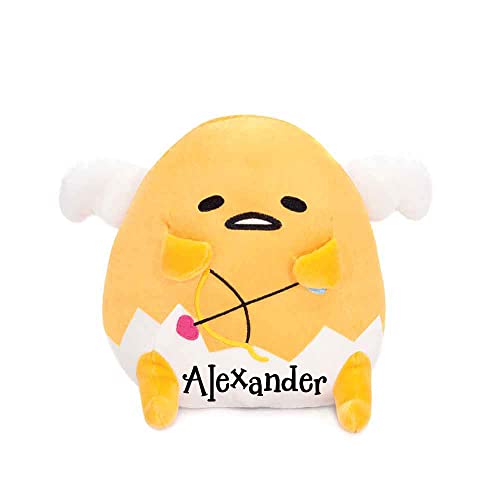 Knextion Inc Personalized Valentines Day Gudetama The Lazy Egg Cupid Gudetama Plush Toy - 8 Inches
