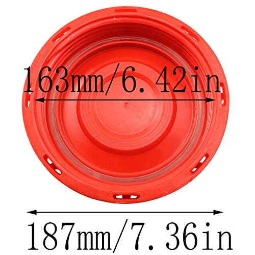 LQ Industrial IBC Tote Lid Cover 163mm/6.42inch Heavy Duty Plastic IBC Tank Adaptor Water Liquid Storage Lid Cap with Gasket for Industry Storage