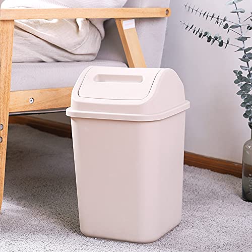 ESASAM Trash Bin, 1pc Recycle Bin Plastic Trash Can Desktop Trash Can with Lid Small Home Office Clean Trash Can Button Desktop Pink (Size : Small)