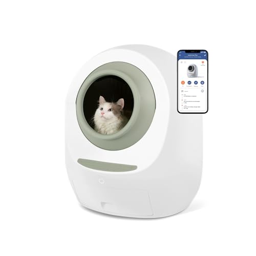 Leo's Loo Too by Casa Leo - No Mess Automatic Self-Cleaning Cat Litter Box Includes Charcoal Filter, Built-in Scale, Smart Home App with Voice Control