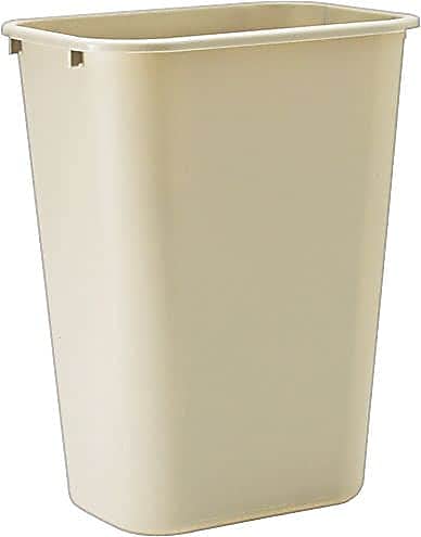 Rubbermaid RCP295700BG 10.25 Gallon Swing-Lid Plastic Wastebasket, Black, 1 Each