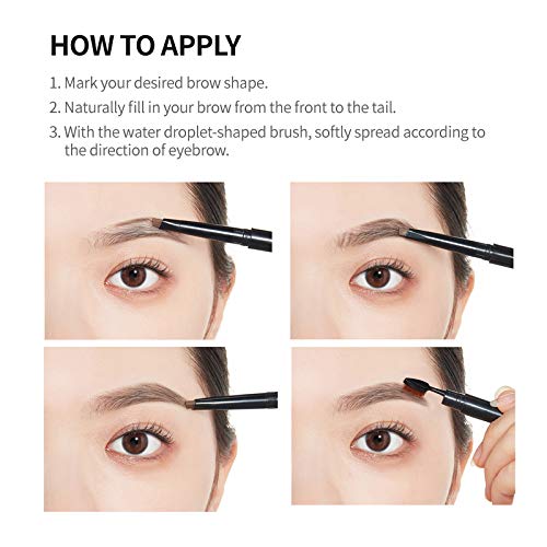 ETUDE HOUSE Drawing Eye Brow Proof Gel Pencil (#04 Red Brown) | Waterproof Eyebrow Pencil | Natural Eyebrows that Last For a Long Time