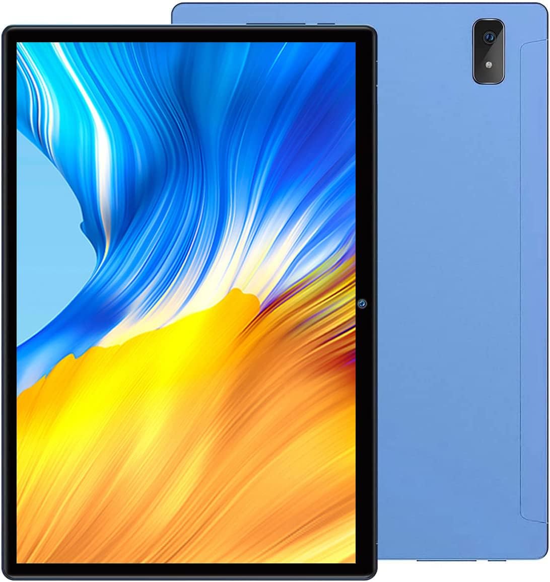 DUODUOGO 10 Inch Tablet Android Tablet 4GB RAM 64GB ROM, 256GB Expandable, Quad-Core Processor, WiFi Android 11 Tablet, Dual Camera, 6000mAh, Bluetooth, FM, GMS Certified (Blue)