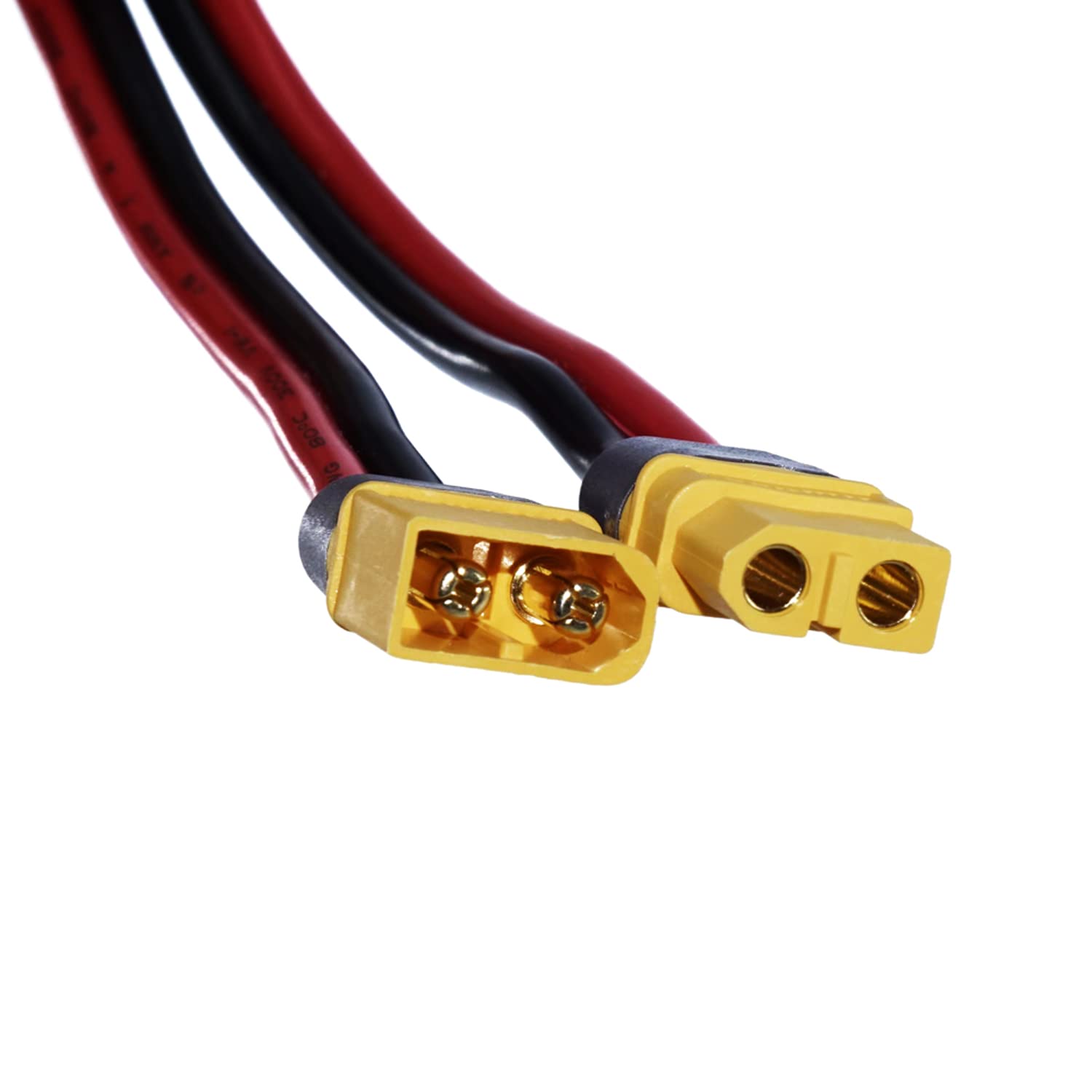 iHaospace XT60 Extension Cable 6FT 12AWG Male to Female for for RC Battery Portable Power Station Solar Panel Solar Generator