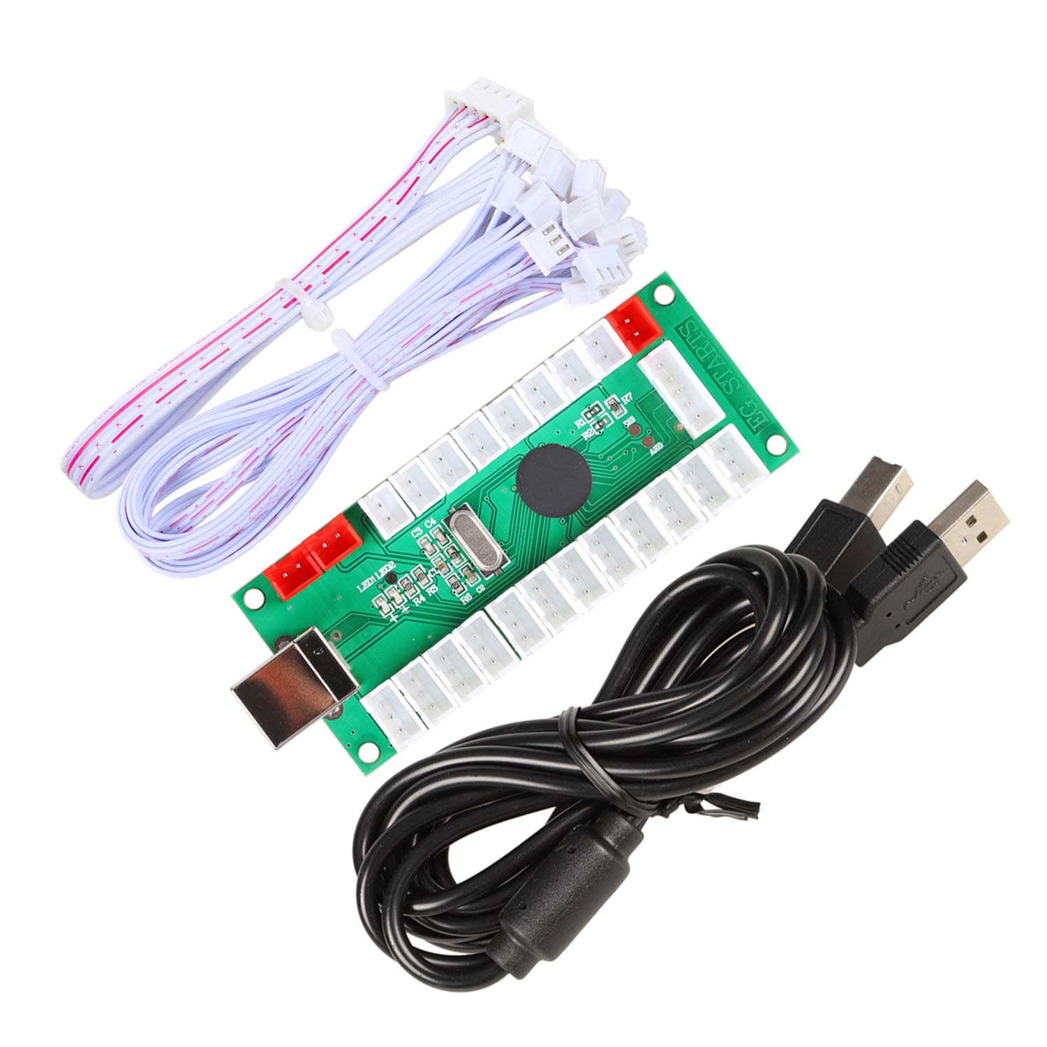 EG STARTS Arcade Buttons 1 Player DIY Kit Joystick 5V LED Arcade Button for Arcade Stick PC Games Mame Raspberry pi