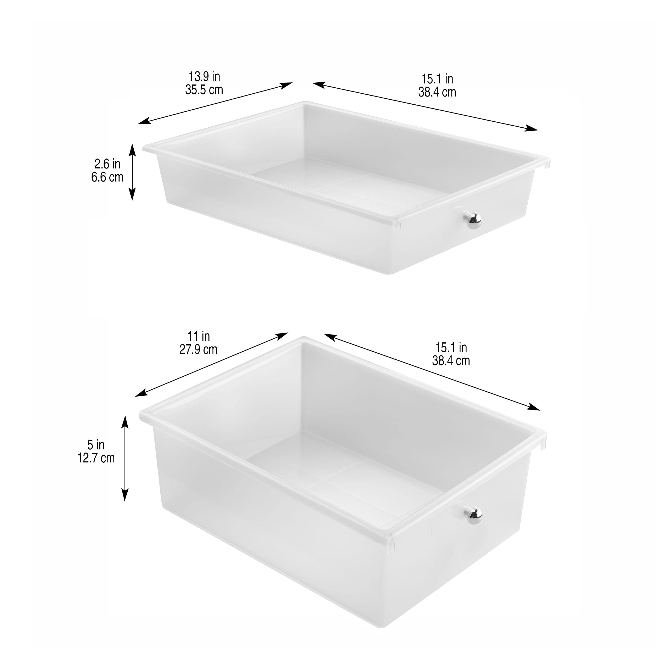 Essex Drawers & Rolling Storage Cart with Tray by Recollections, White