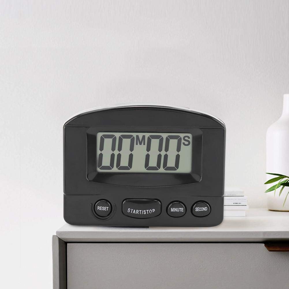 Fdit Portable Digital Kitchen Timer Clock Countdown Timer Large LCD Display Kitchen Use with Bracket Magnet(Black)