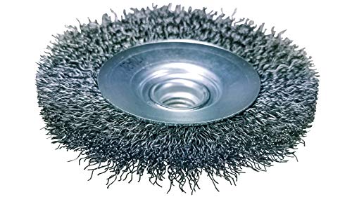 Makita 1 Piece - 4 Inch Crimped Wire Wheel Brush For Grinders - Light-Duty Conditioning For Metal - 4" x 5/8-Inch | 11 UNC