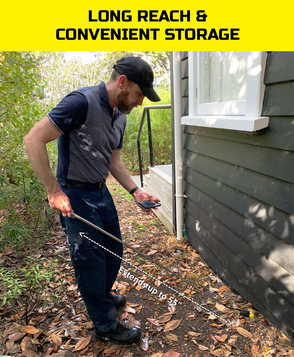 Ferret Stick β 55 inch Metal Telescopic Extendable Pole, Wire Cable Pulling Rod, Quick Fish Stick Designed for use with The Ferret Wireless Inspection Camera & Cable Pulling Tool kit