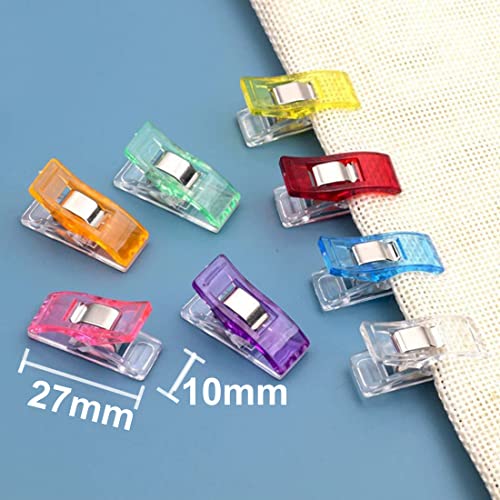 Sewing Clips, 120 Pcs with Plastic Jar, Fabric Clips, Premium Quilting Clips for Supplies Crafting Tools, Quilting Clip,Plastic Clips for Crafts,Sew Clip,Sew Clips,Sewing Notions