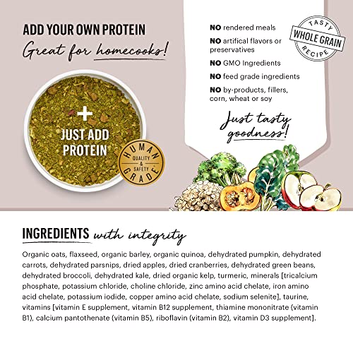 The Honest Kitchen Human Grade Dehydrated Grain Free Veggie, Nut & Seed Base Mix for Dogs 3 lb - Kindly