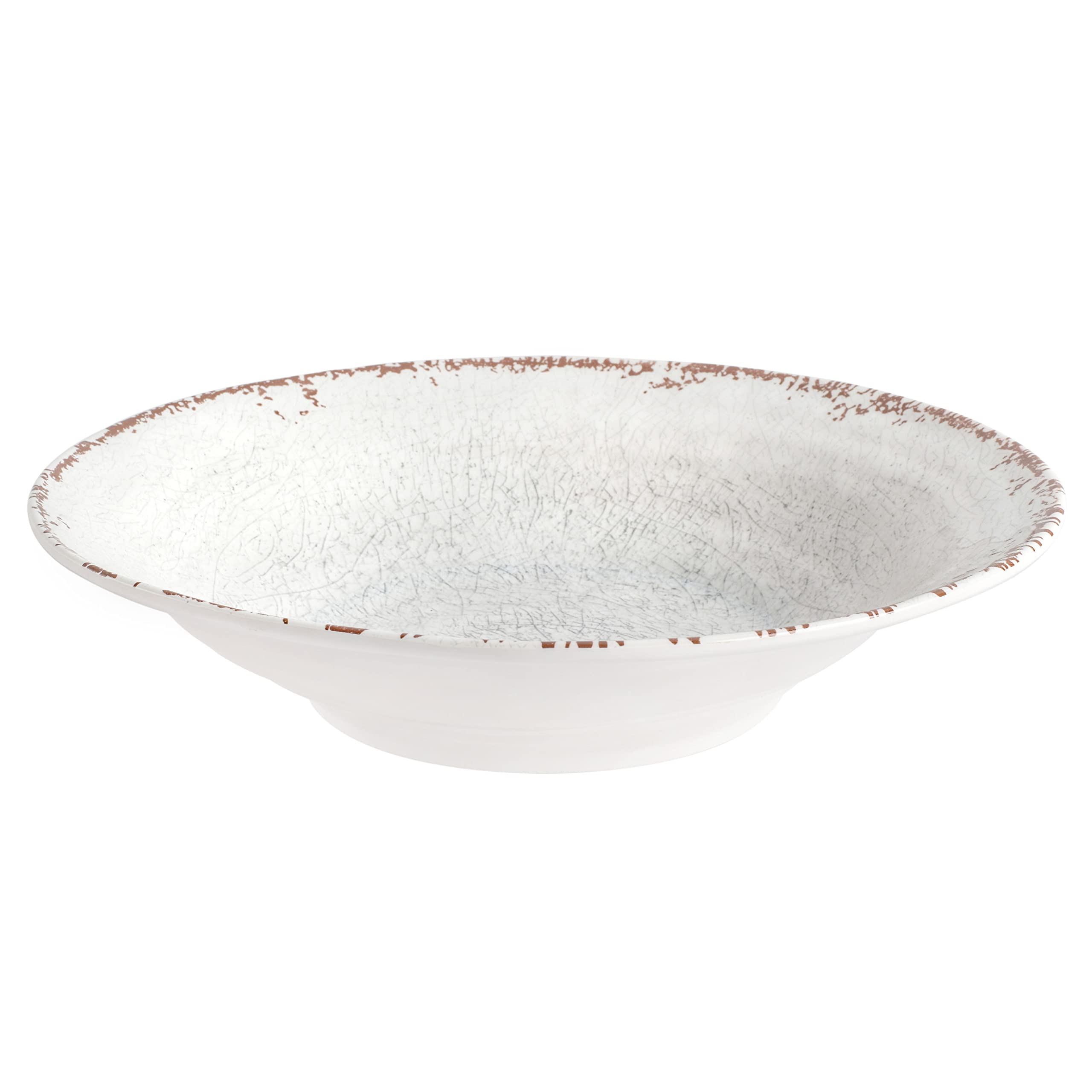 Gibson Home Mauna Melamine 3 Piece 14" Salad Bowl W/2 Servers β Ice White