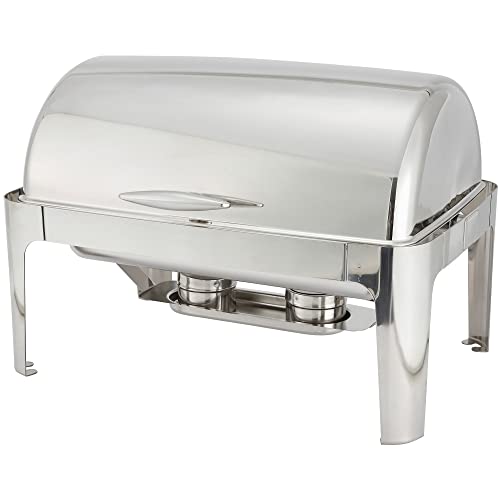 Winware Madison 8qt Full-size Chafer, Roll-top, S/S, Heavyweight, Stainless Steel