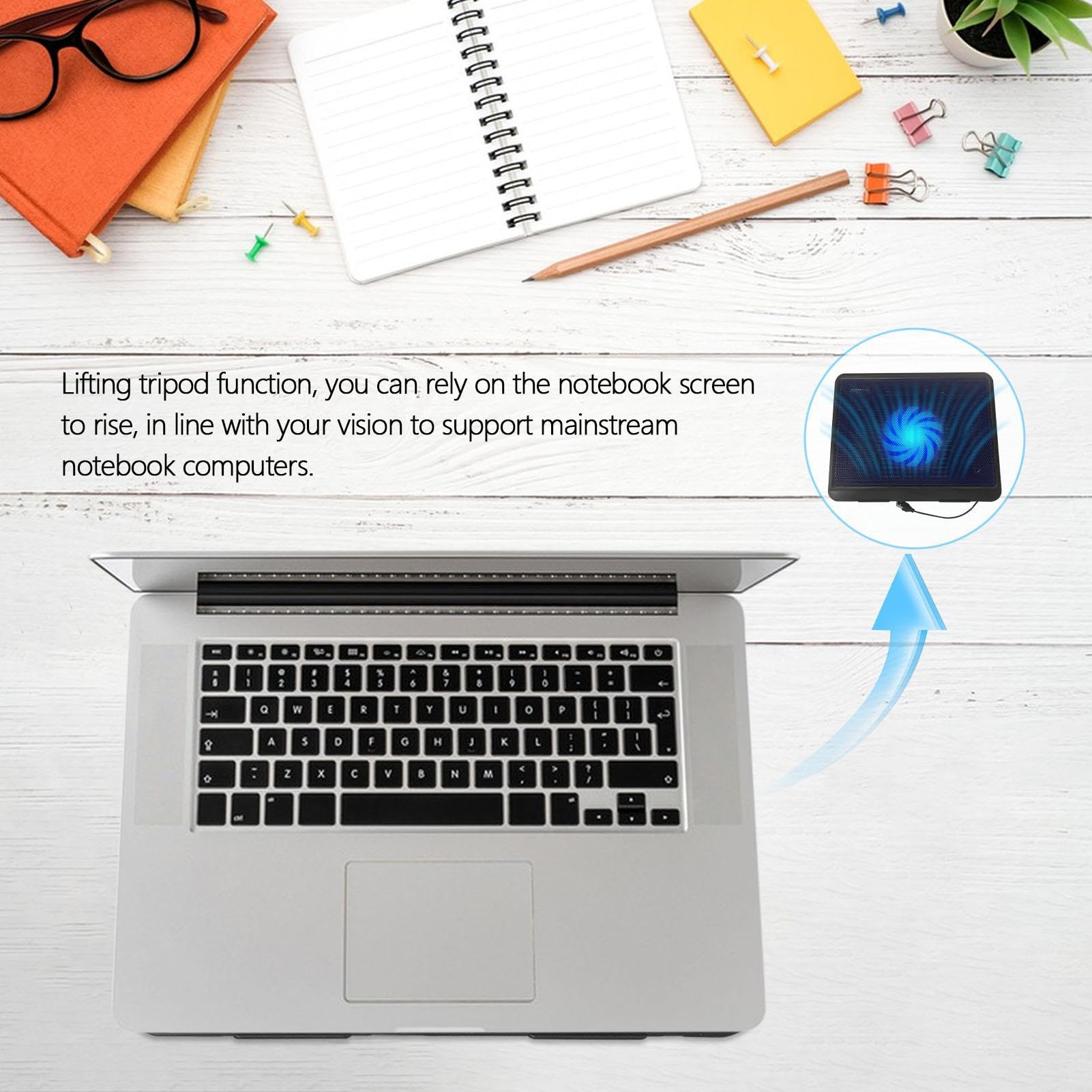 Fan Cooling’s Pads, Laptop Pads Cool, Laptop Fan Cooling Cool Pad, Quiet Notebook Cooling’s Mats Stand Laptops Lightweight Cooler Cooler Pad Stand with Blue LED Lap top Cooling Base