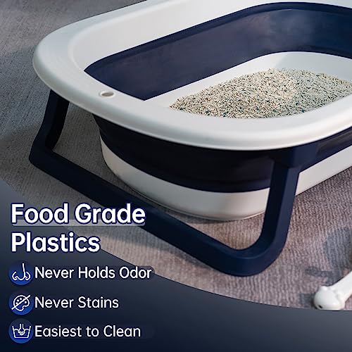 Eiiel Extra Large Cat Litter Box, 17.8 Gallons Great for Large Cats,XL Standard Litter Box,18.9" W x30.7 L x7.9 H inches, Nonstick Litter Pan Durable,Easy to Clean