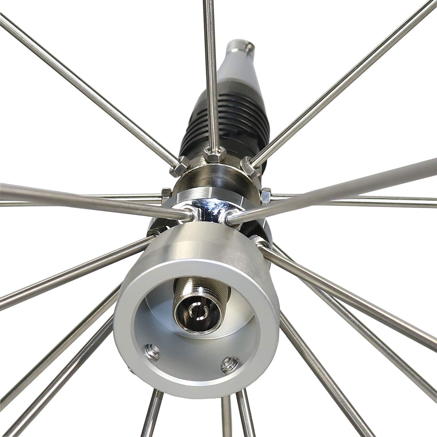 Tram 1411 300-Watt/200 Watt Broad-Band Scanner 25 MHz to 1,300 MHz Super Discone Stainless Steel Base Antenna with Added CB Transmit Bands