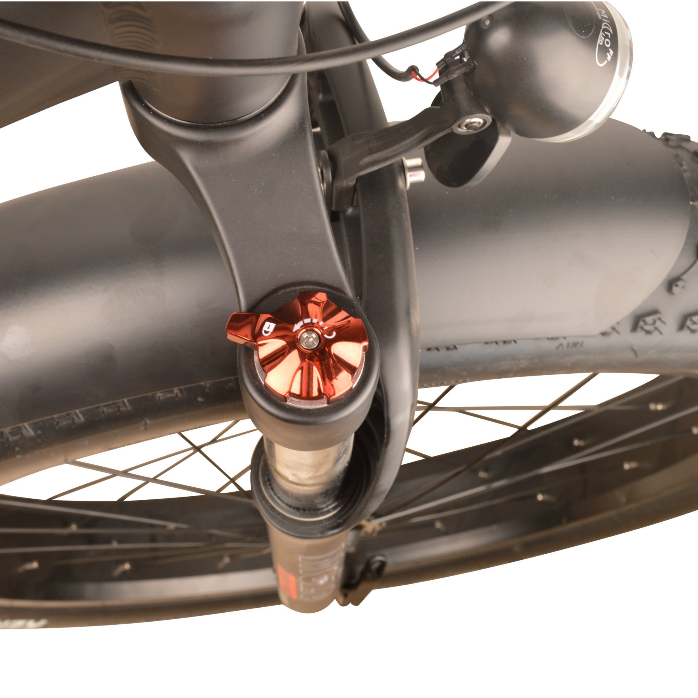 DJ Fat Bike 750W 48V 13Ah Power Electric Bicycle, Matte Black, LED Bike Light, Suspension Fork and Shimano Gear