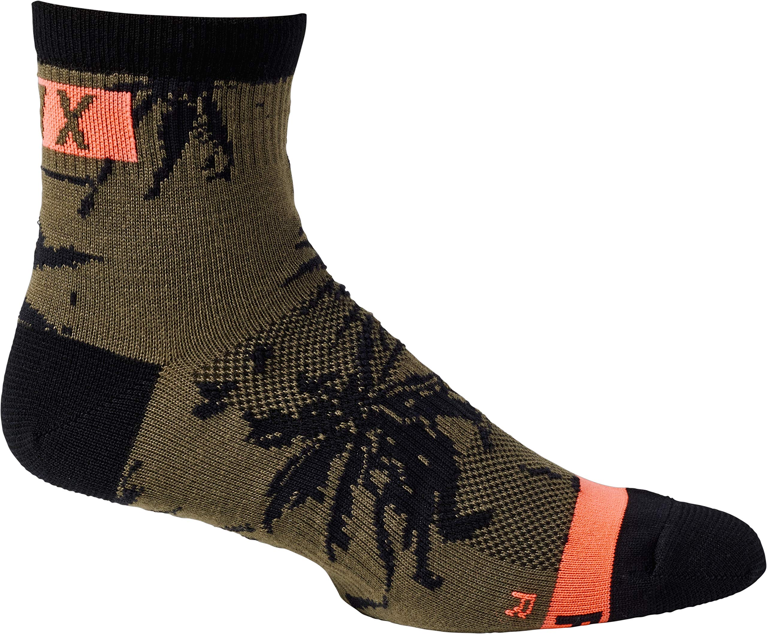 Fox Racing Men's Standard 4" Flexair Merino Sock, Olive Green, S/M