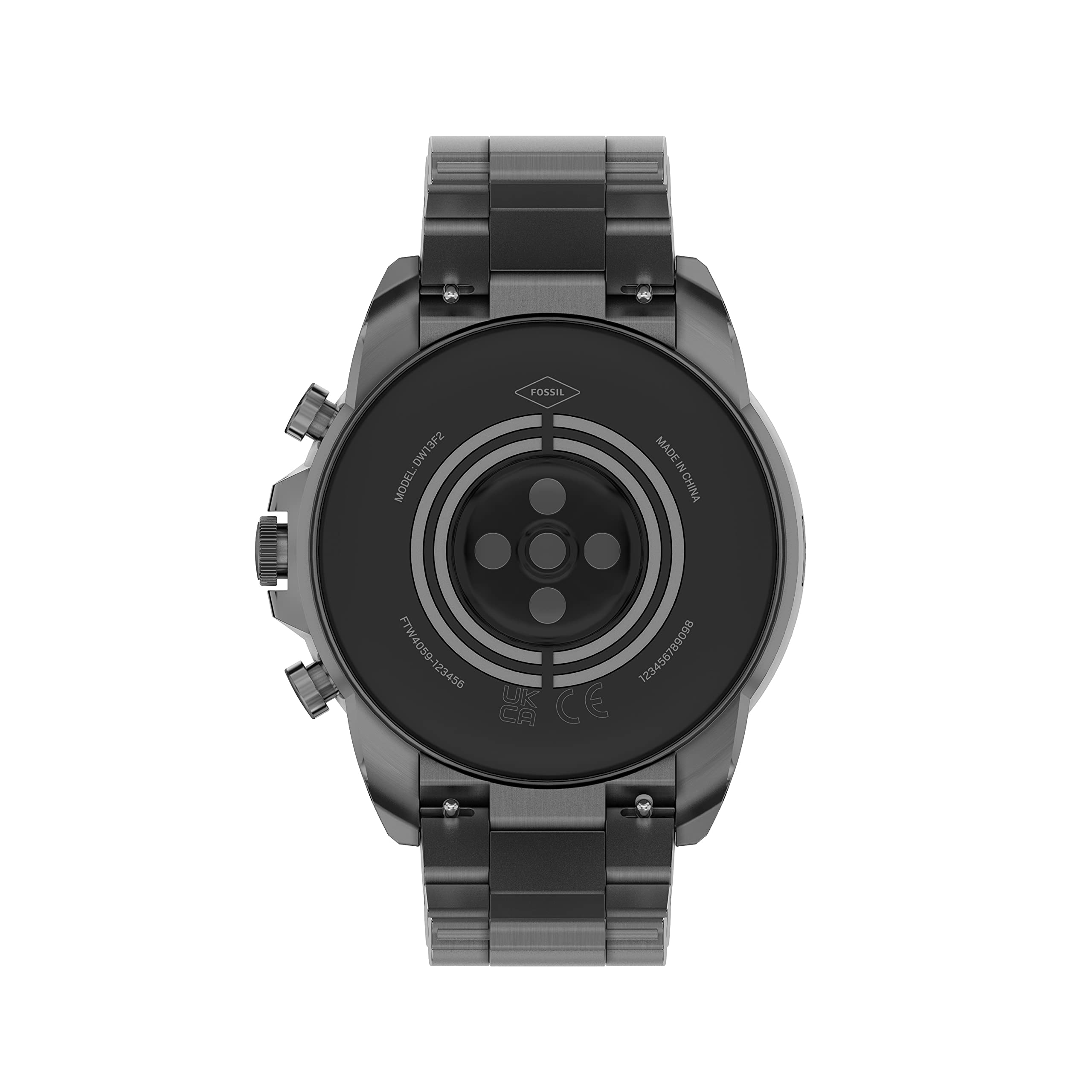 Fossil Men's Gen 6 44mm Stainless Steel Touchscreen Smart Watch, Color: Smoke (Model: FTW4059V) (Renewed)