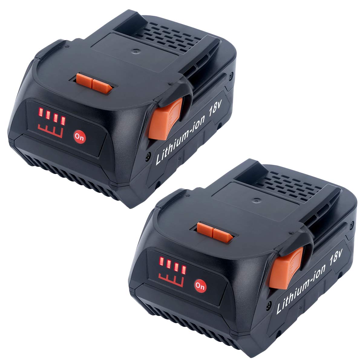 ELEFLY 2 Pack 18V 6.0Ah Lithium Battery Replacement for Ridgid 18V Battery R840087 R840083 R840086 AC840085 AC840087P Compatible with Ridgid 18V Drill Tool Battery