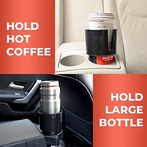 Smart Kup Car Cup Holder Expander - Fits Hydro Flasks 32/40 oz, Nalgene, Yeti & Large Bottles up to 3.8 inches Wide - for Car up to 3.2 Inches Wide