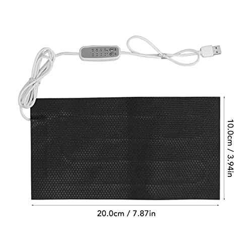 Temperature Regulating Heating Pad, 4 Gear USB Power Waterproof Electric Cloth Heater DC5V Applied to Pet or the Residence of Small(10x20cm/3.94x7.87in)