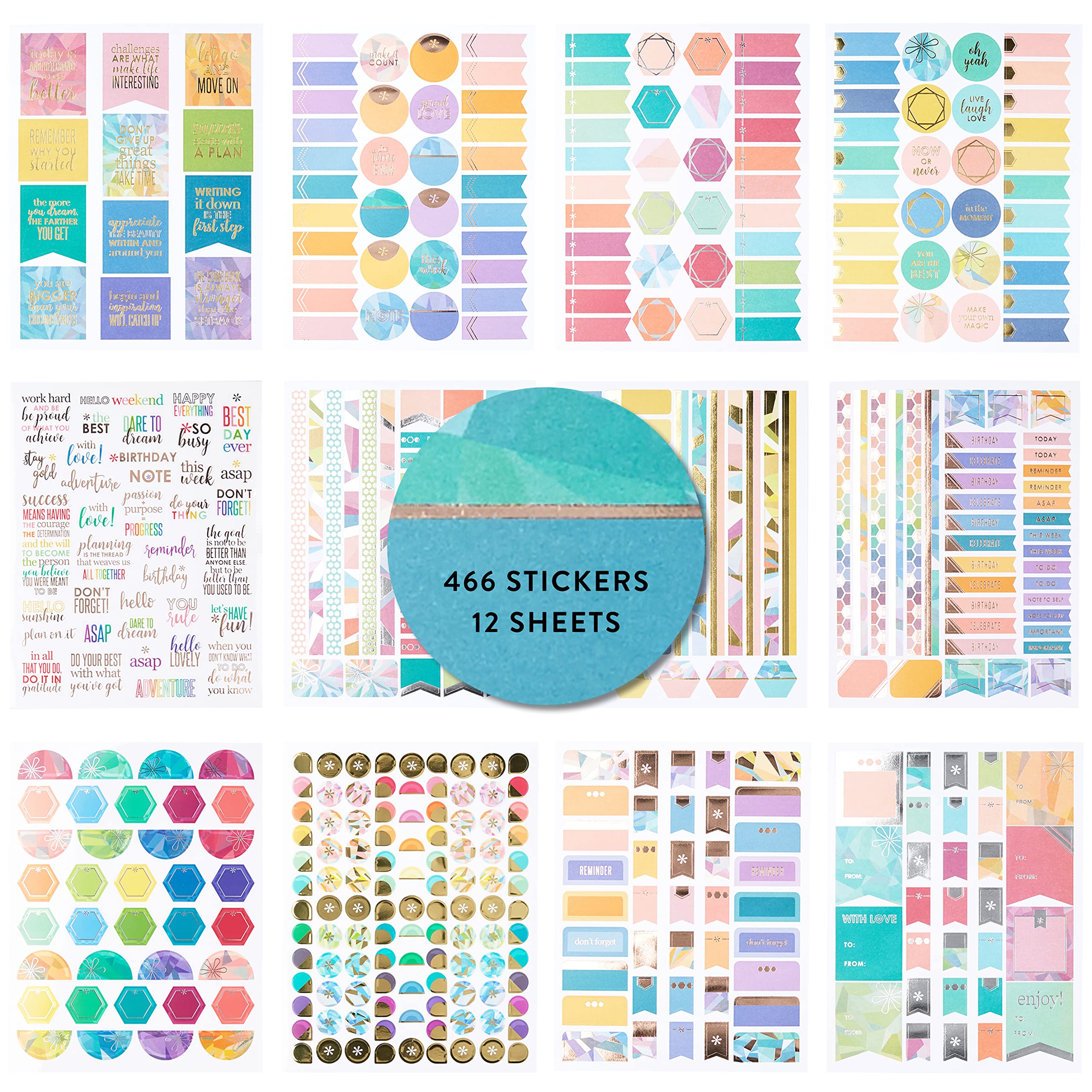 Erin Condren Designer Sticker Book Classic Sticker Book Edition 5 (466 Stickers). Decorative and Cute Stickers for Customizing Planners, Notebooks, and More