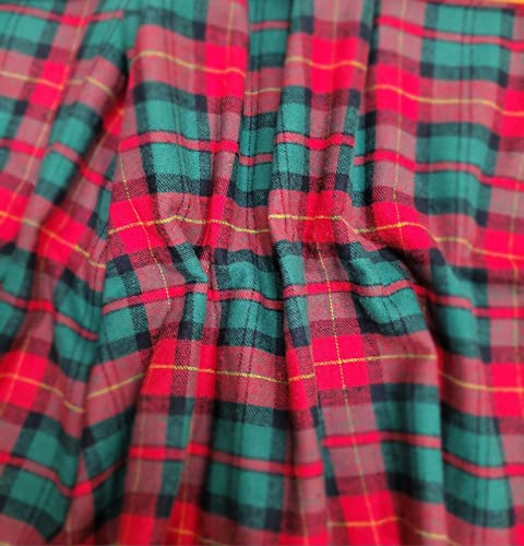Newcastle Fabrics Yarn Dyed Flannel, Hunter/Wine